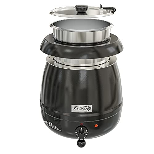 KoolMore Commercial Soup Kettle Warmer with Hinged Lid and Removable ...