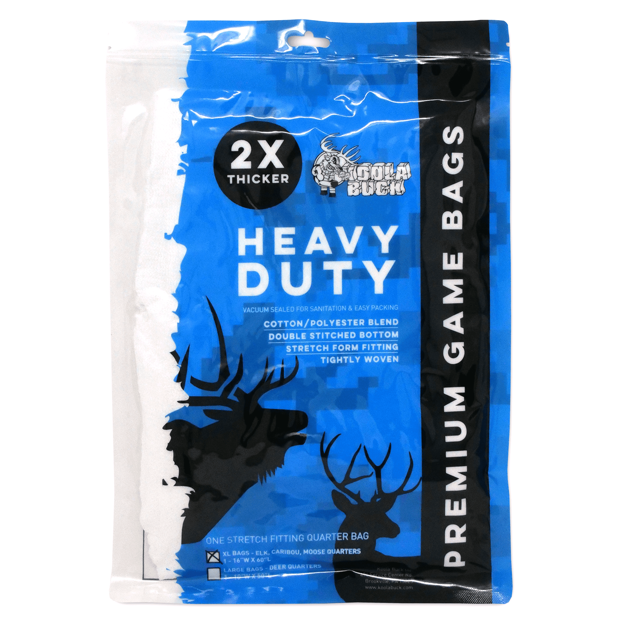Koola Buck Premium Heavy Duty Game Bag/Meat Bags - XL Single Pack Wild ...