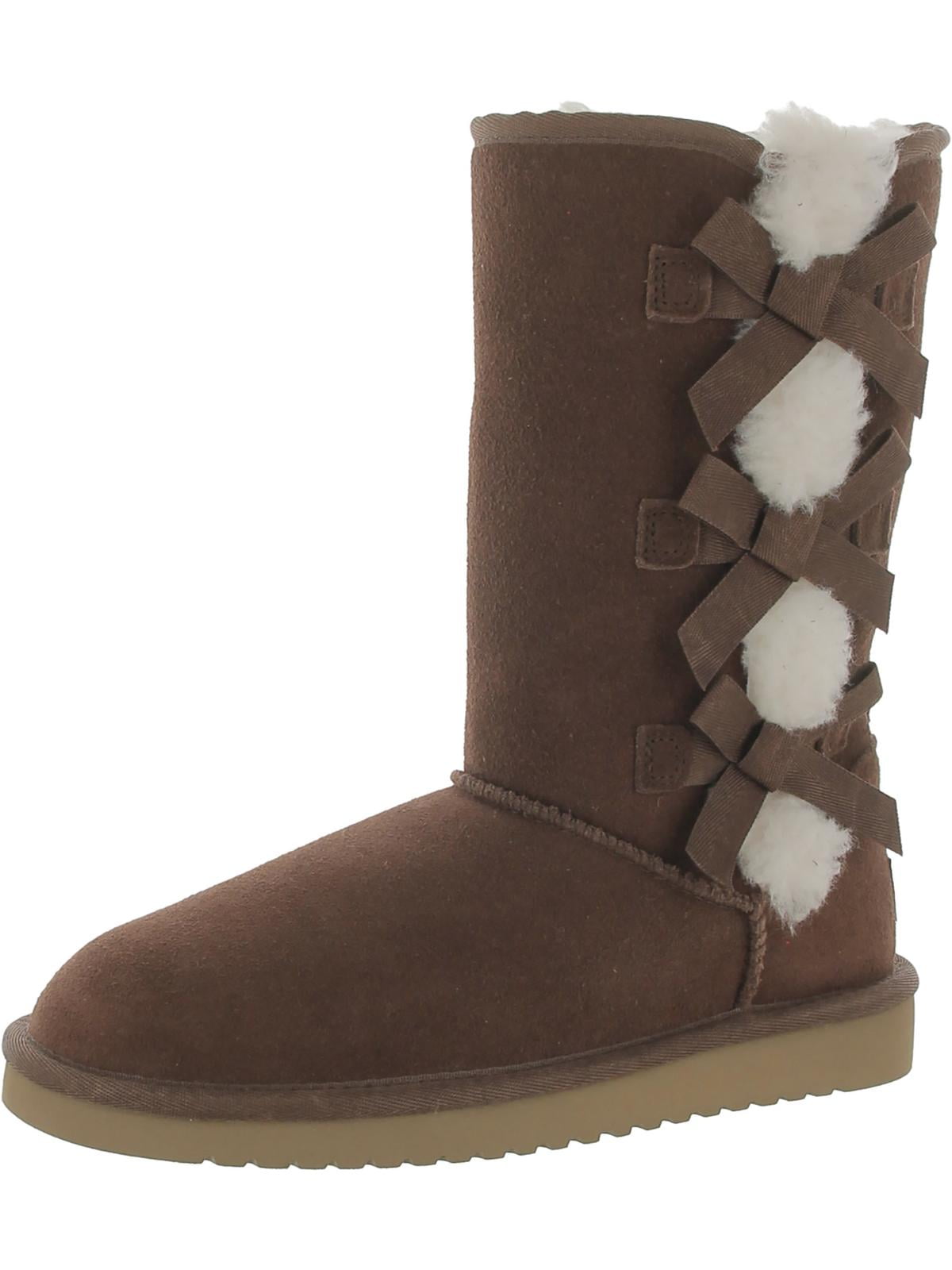 Koolaburra Womens Victoria Tall Suede SHEEP Fur Trim Casual Boots ...