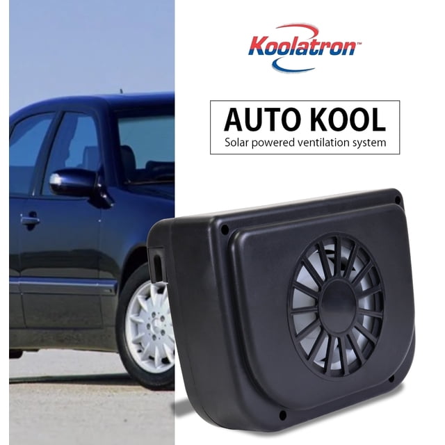 Koolatron Auto Cool Solar Powered Car Fan, Windshield Air Vent Cooling ...