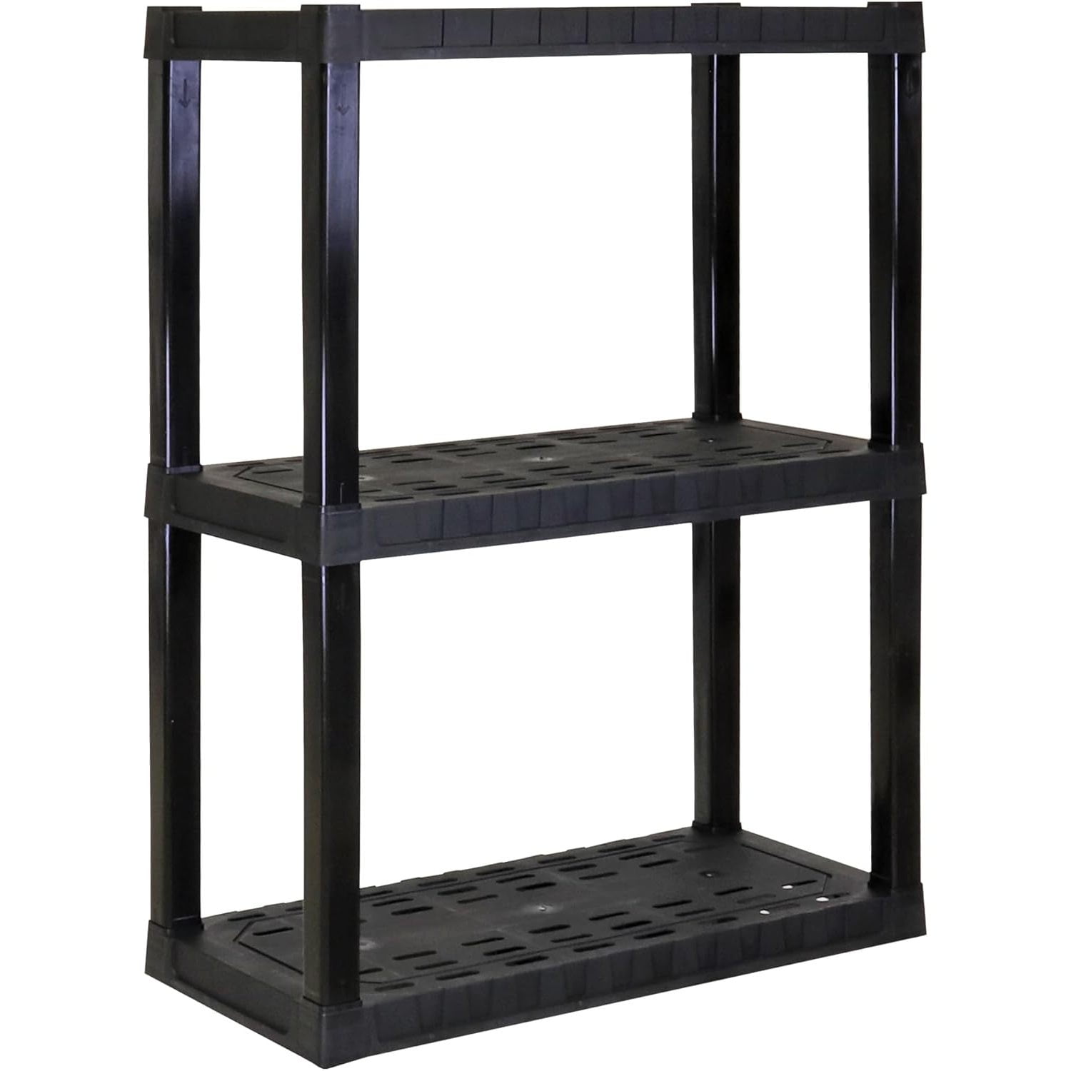 Koolatron Oskar 3 Tier Plastic Shelf, Garage Shelving Unit, Rack and ...