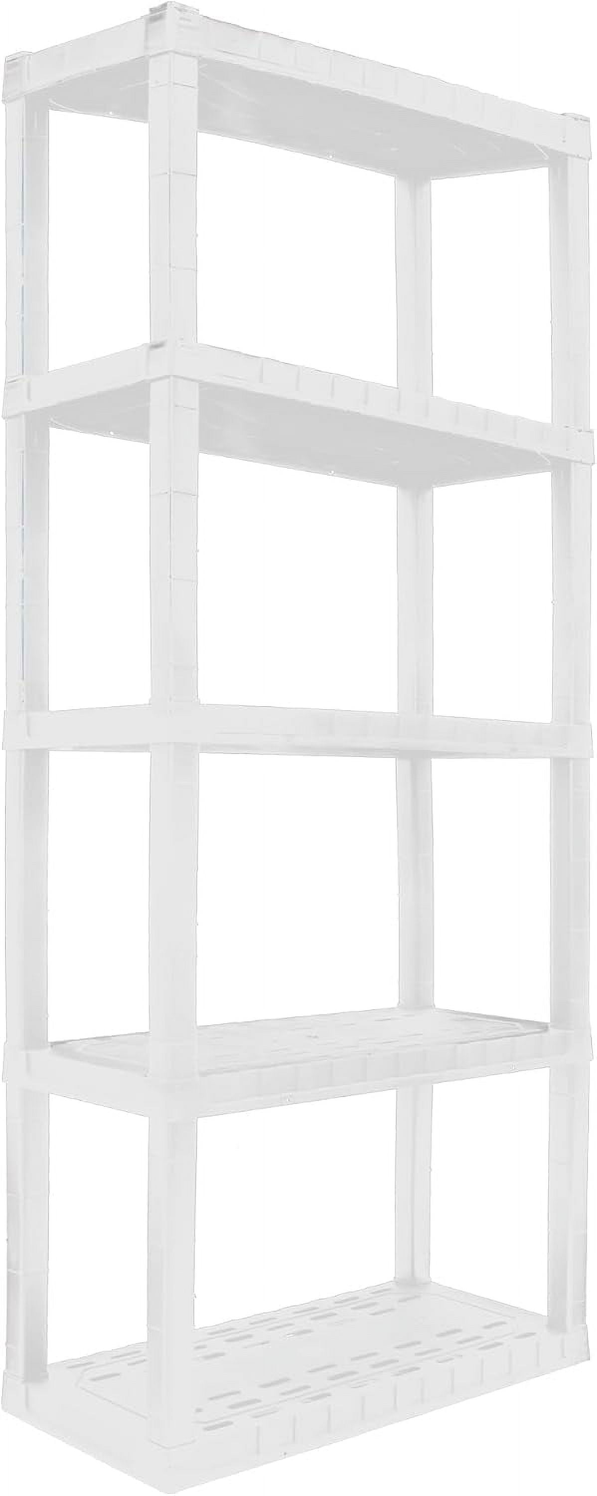 Koolatron Oskar 5 Tier Plastic Shelf, Garage Shelving Unit, Rack and ...