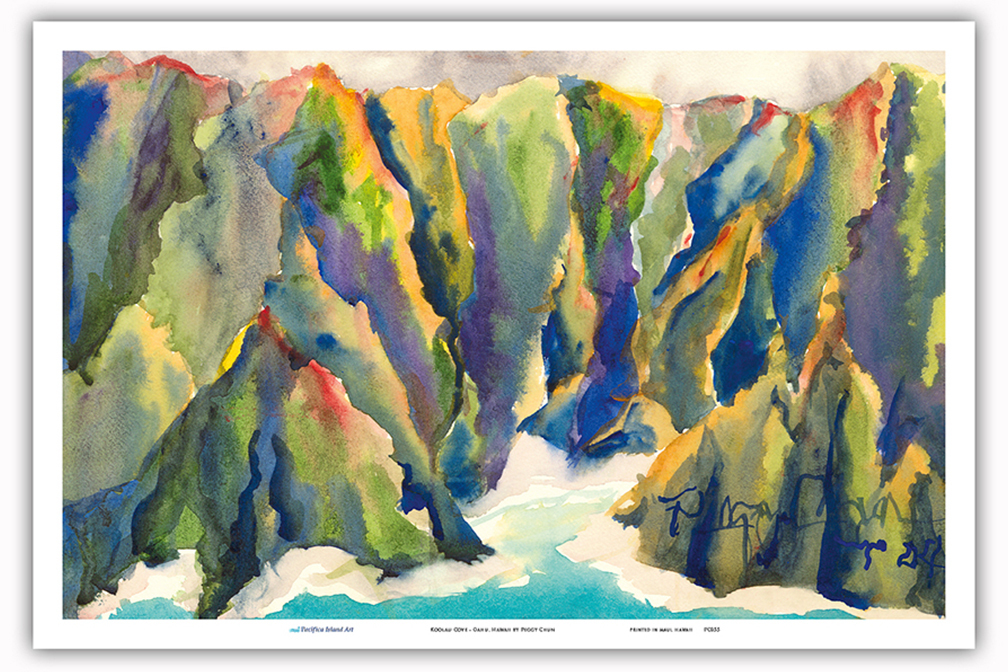 Koolau Cove - Oahu Hawaii - Koolau Mountain Range - From an Original ...