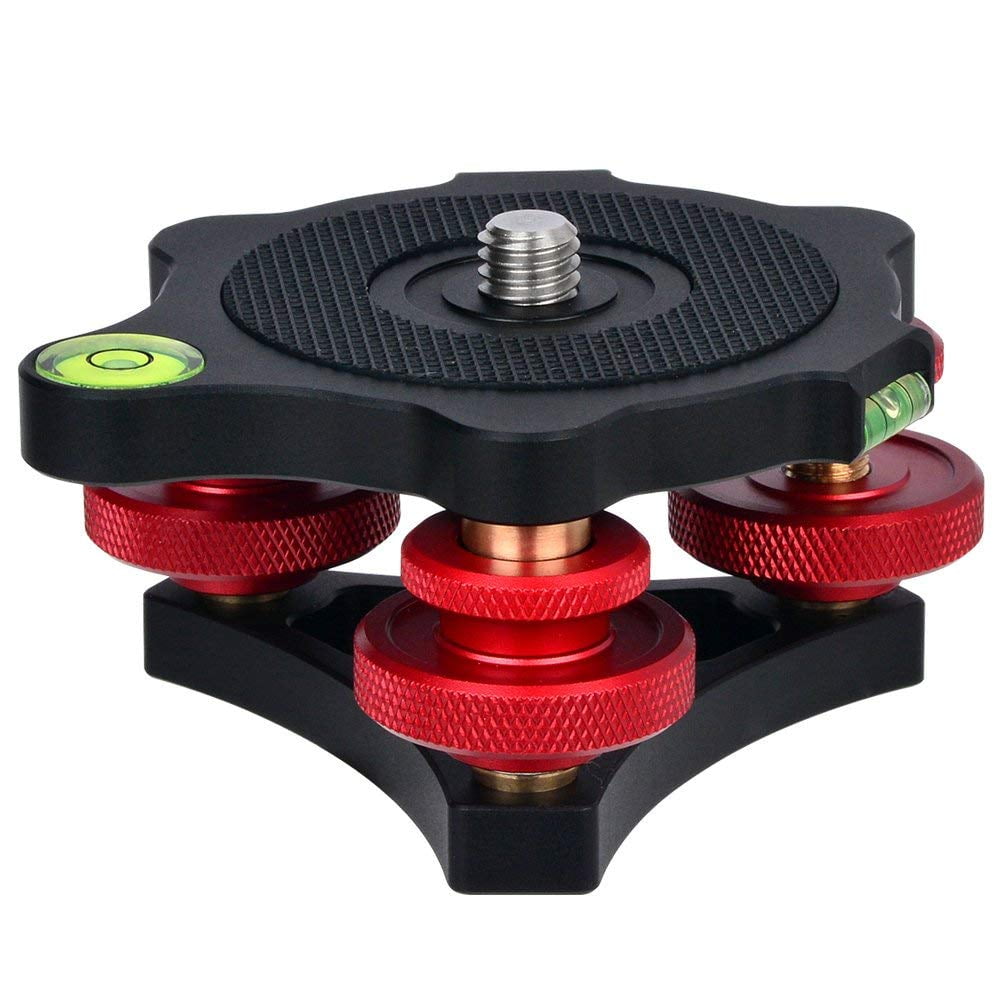 Koolehaoda Leveler Base, 3/8 inch Screw, 3 Dials, +/-5 Degree Precision ...