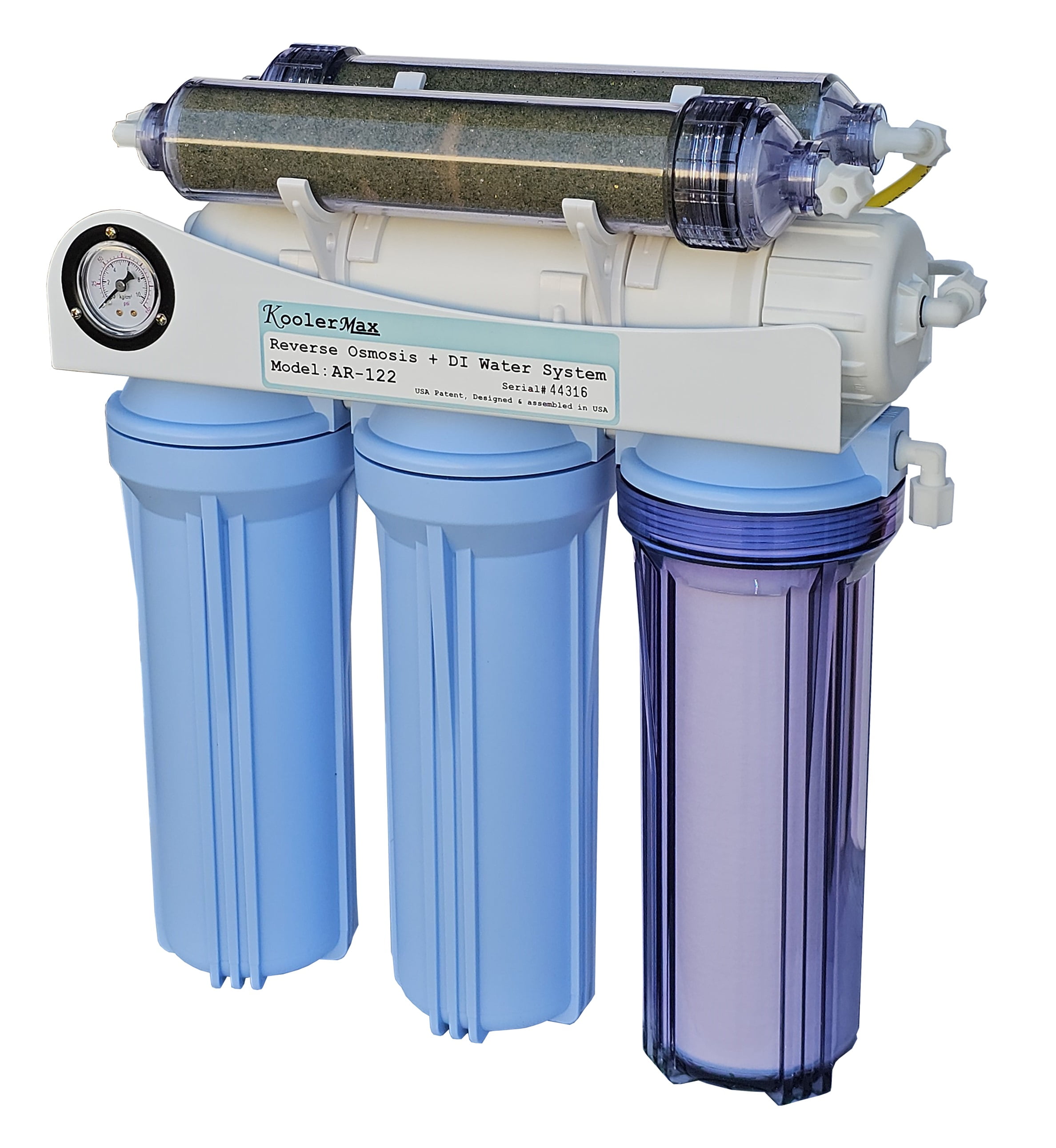Koolermax AR-122 6-stage 120GPD Reverse Osmosis RO + DI water filter ...