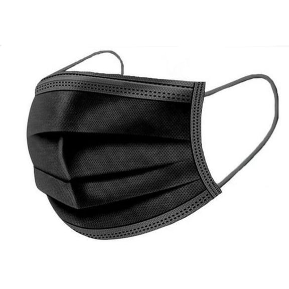 McSimon Disposable Black Face Masks 3-Ply Pack of 100 - Walmart.com