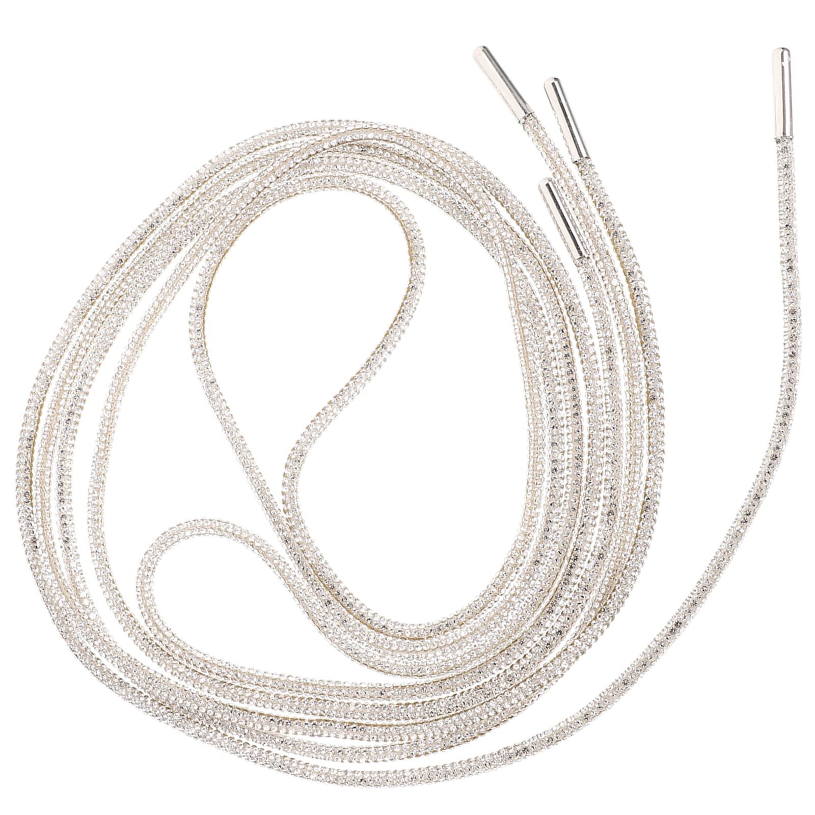 Koolleo 1 Pair Rhinestone Shoe Laces Bling Shoelaces Glitter Shoe Laces ...