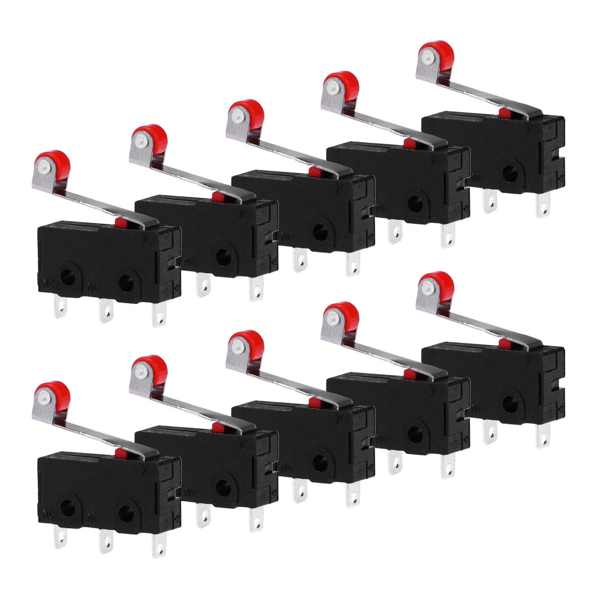 Koolleo 10 Pcs Mini Micro Limit Switch Roller Lever Arm SPDT Snap ...