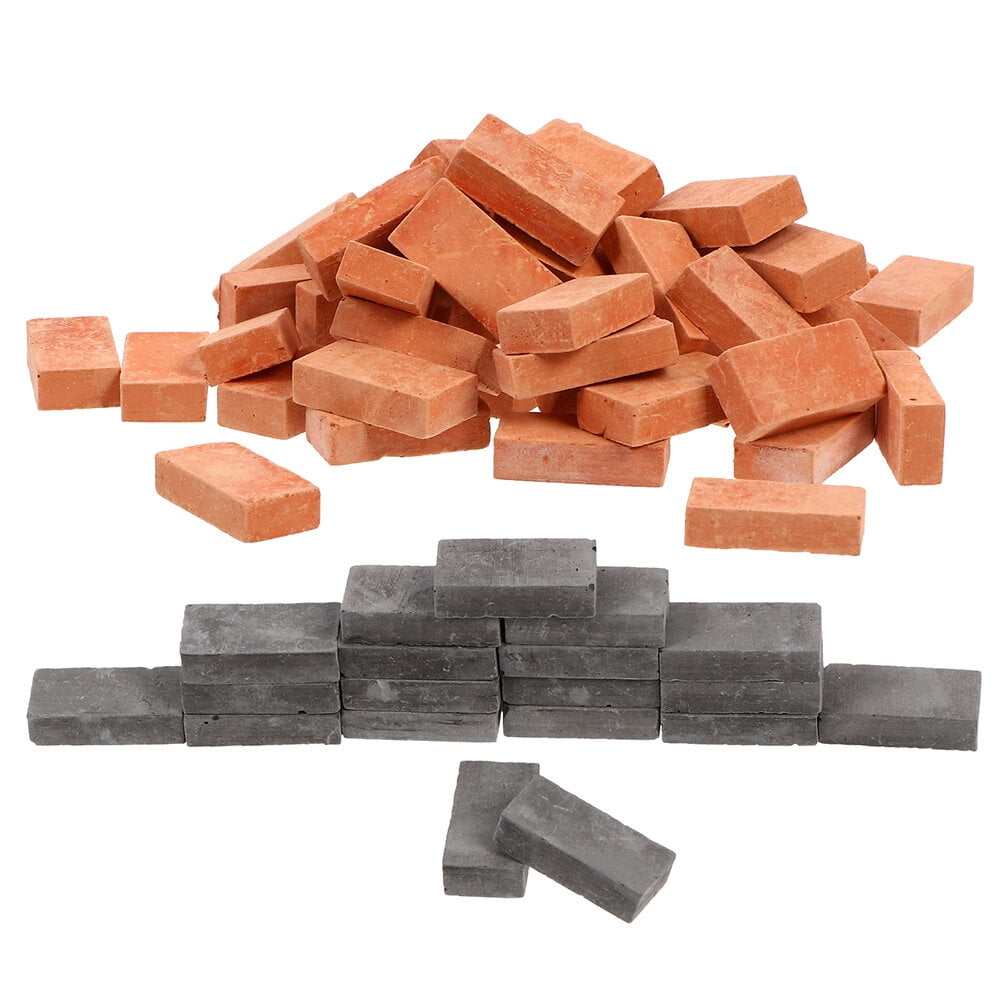 100 Pcs Miniature Clay Bricks for Micro Landscape Model Sand Table ...