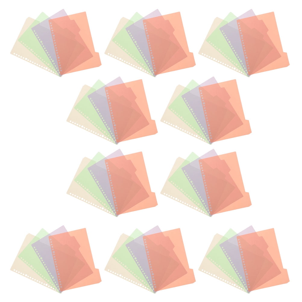 Koolleo 12 Sets of Plastic Binder Dividers Notepad Binder Dividers Tabs ...
