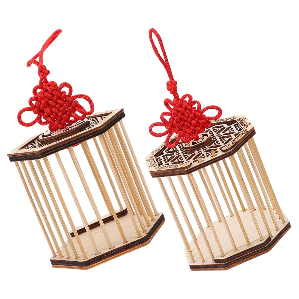 Koolleo 2 Pcs Wooden Grasshopper Cage Grasshopper Carrying Case Insect ...