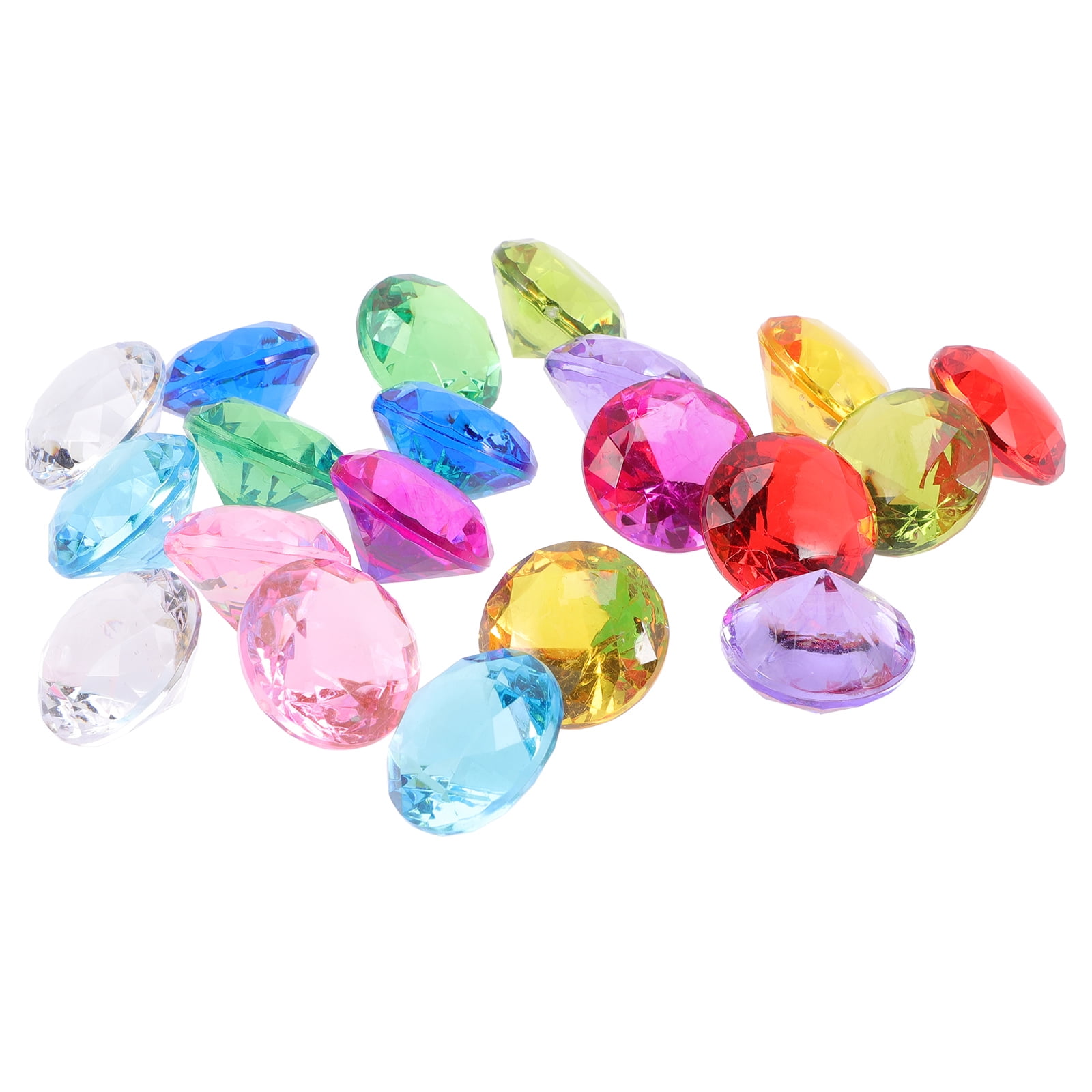 Koolleo 20Pcs Acrylic Gemstones Toys Simulation Crystal Craft Colorful ...