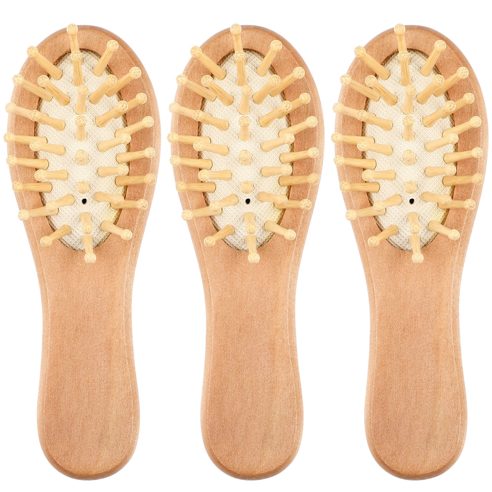 RUNROTOO Compact Hair Combs Wooden For Girls Detangle 3Pack 4.72x1.57x1 ...