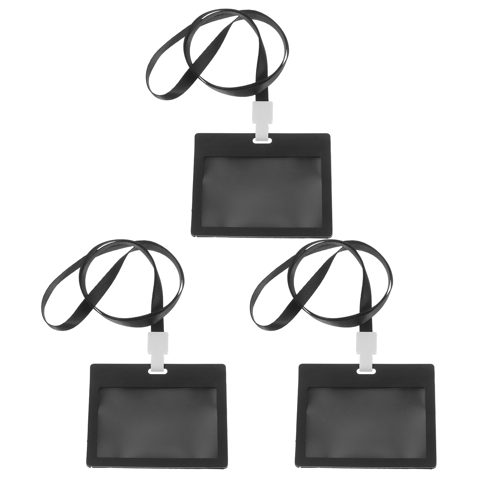 Koolleo 3 Sets Clear Card Holder with Lanyard ID Cards Sleeve Working ...