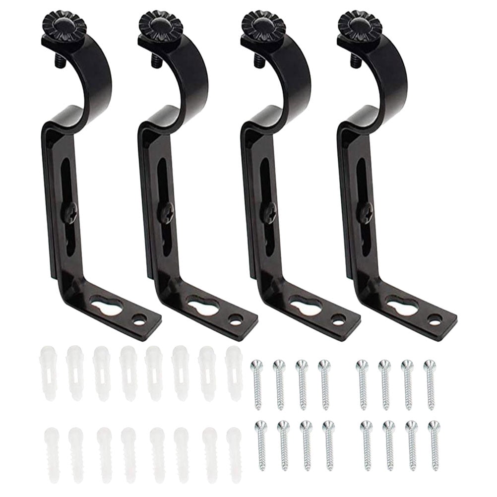 Koolleo 4 Set of Curtain Rod Bracket Curtain Rod Adjustable Stand ...