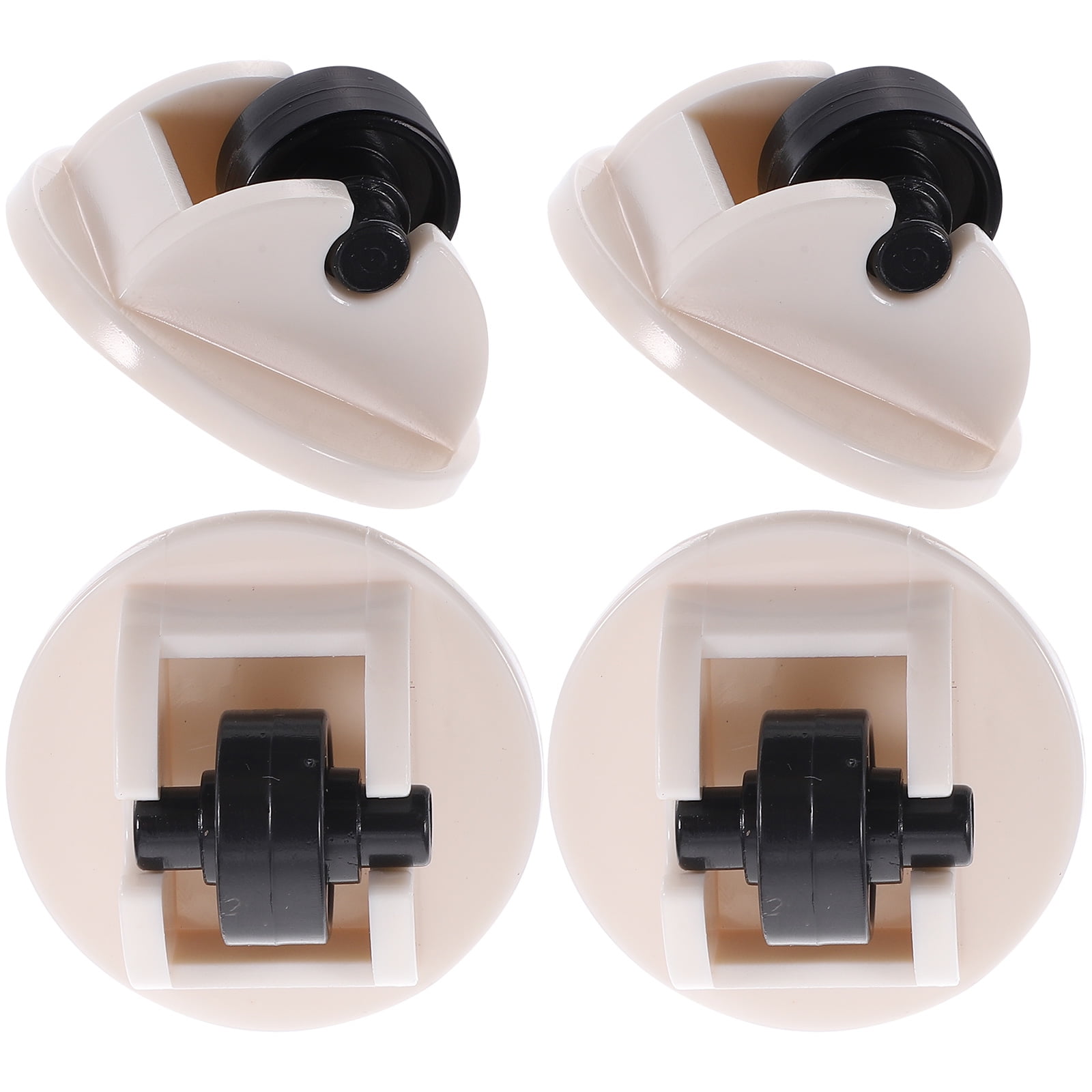 Koolleo 4pcs Caster Wheels Non Swivel Wheels Adhesive Pulleys Stick On ...