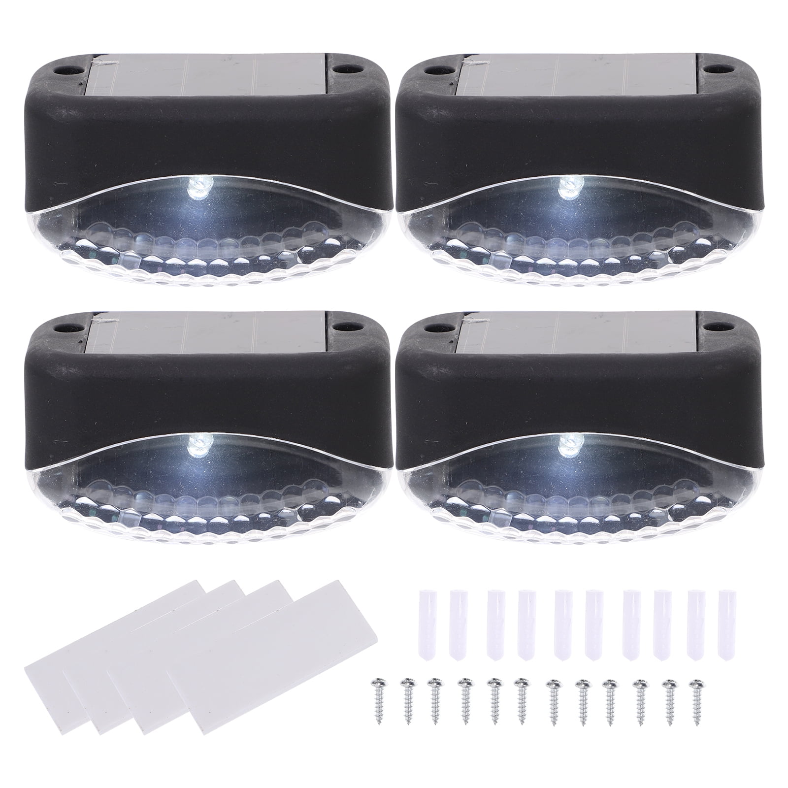 Koolleo 4pcs Solar Stair Lamp Solar Light Outdoor Waterproof Step Light ...