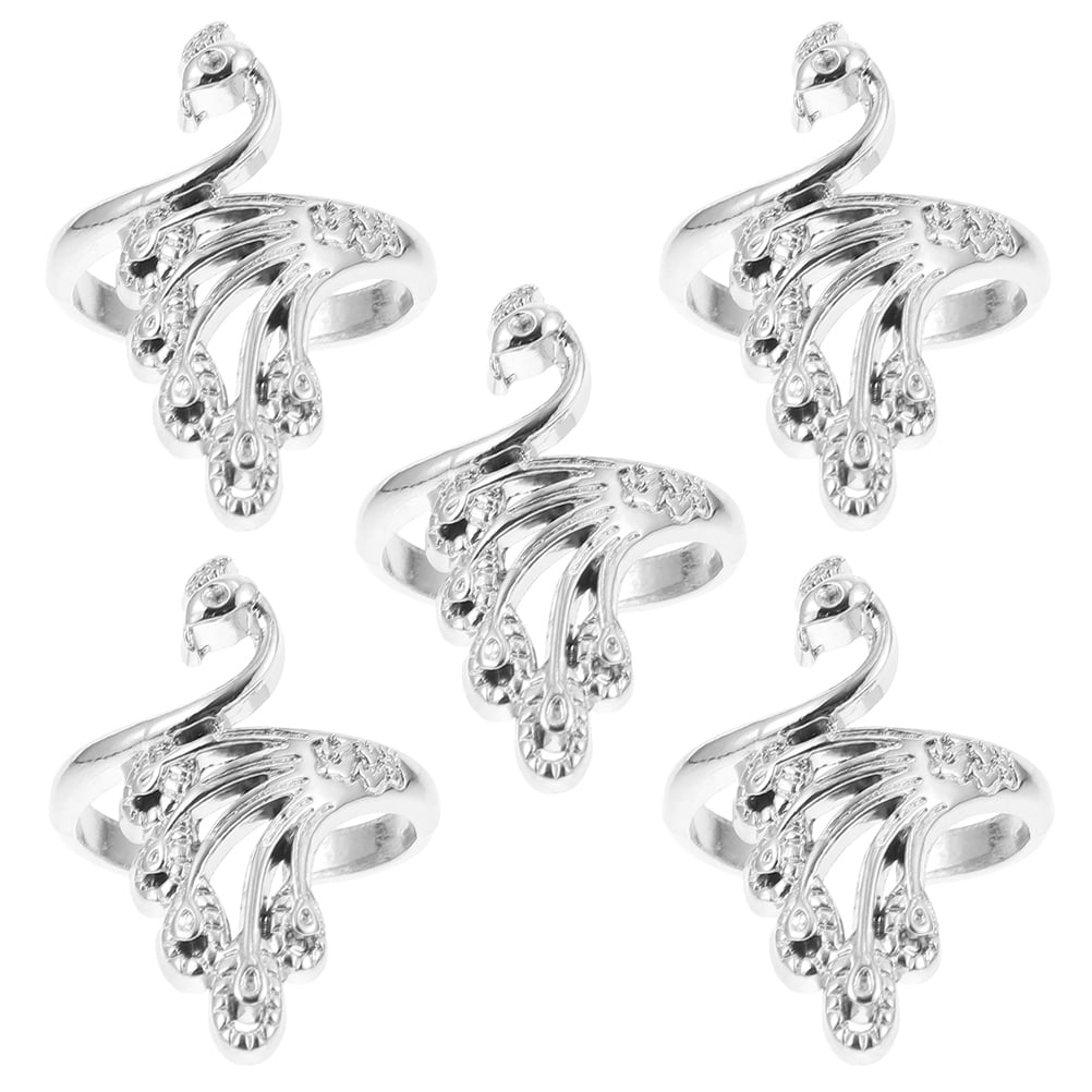 Koolleo 5pcs Knitting Loop Rings Finger Ring Decors Hook Line Supplies ...