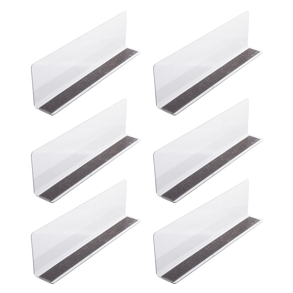 Magnetic Shelf Dividers for Supermarket Use Sturdy PVC White 6pcs 12 ...