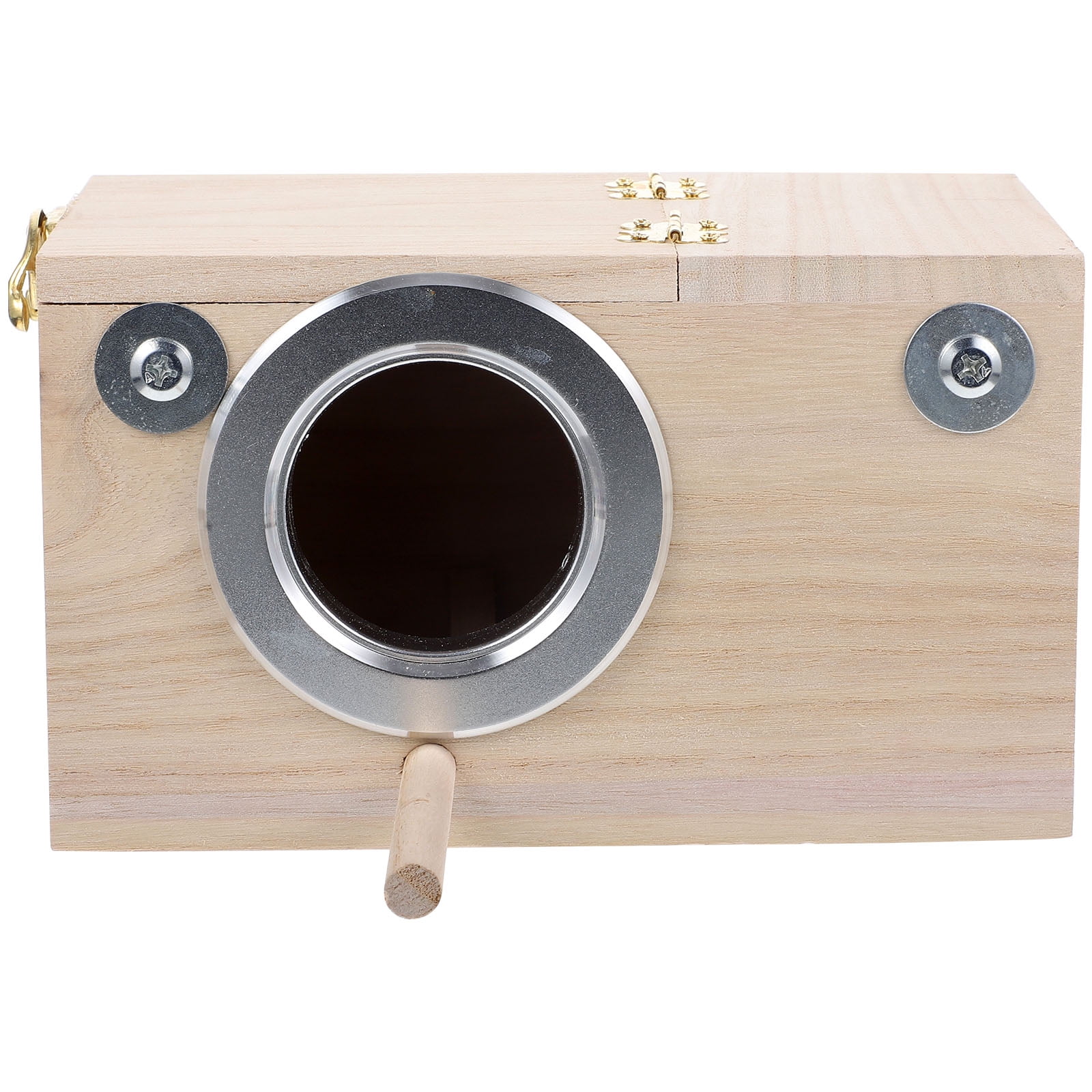 Koolleo Bird Breeding Nest Parakeet Nesting Box Natural Wood House ...