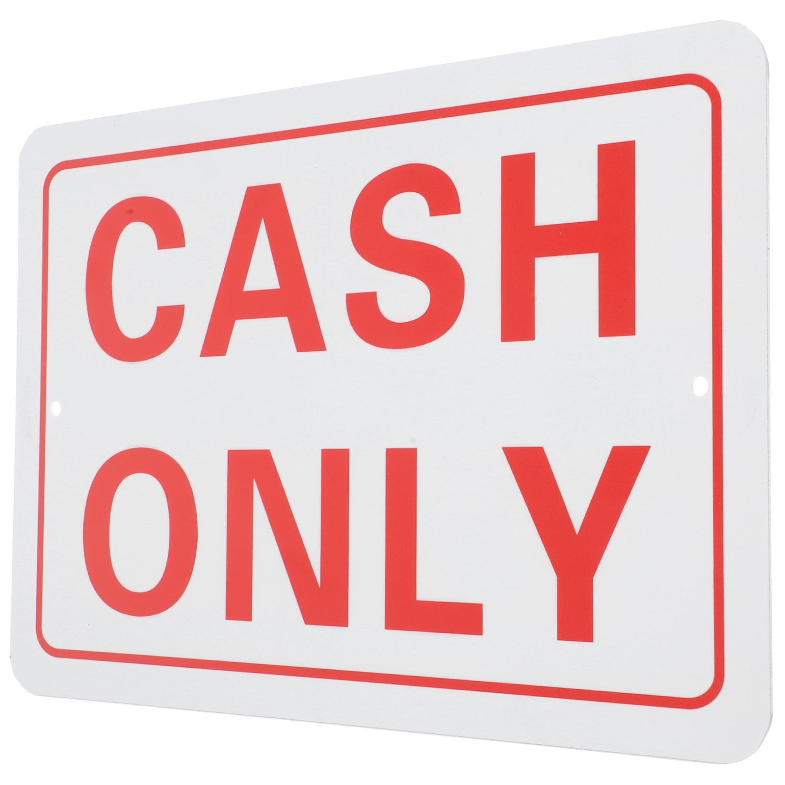 Koolleo Cash Only Sign No Checks No Credit Sign Cash Payment Sign for ...