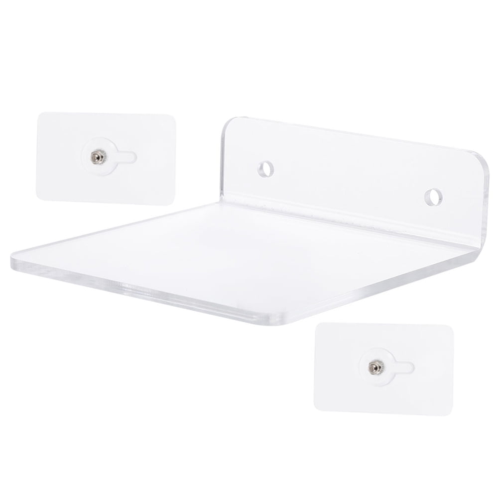 Koolleo Punch-free Floating Shelf Transparent Acrylic Storage Shelf ...