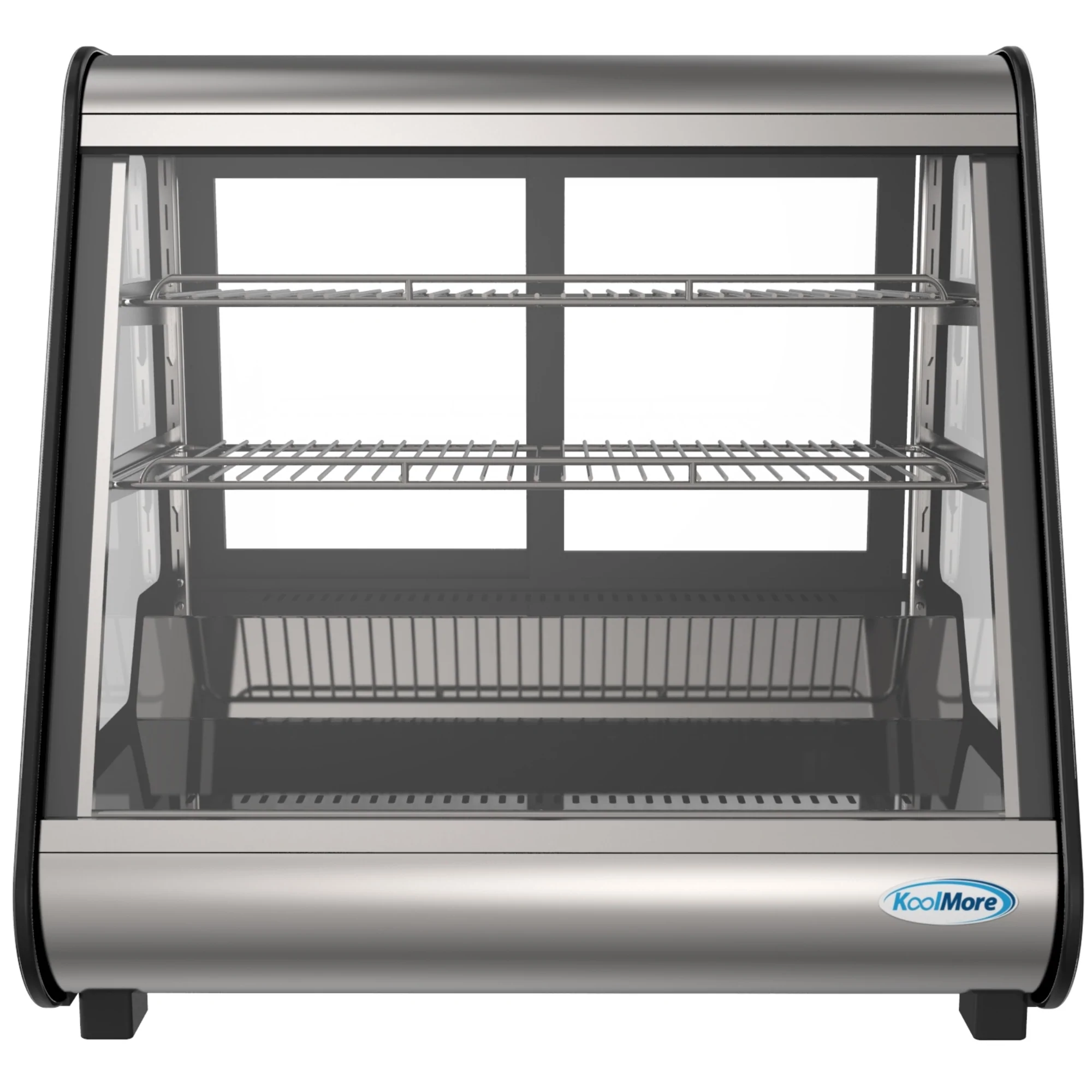 Koolmore 27" Stainless Steel Countertop Refrigerator Display Case with ...