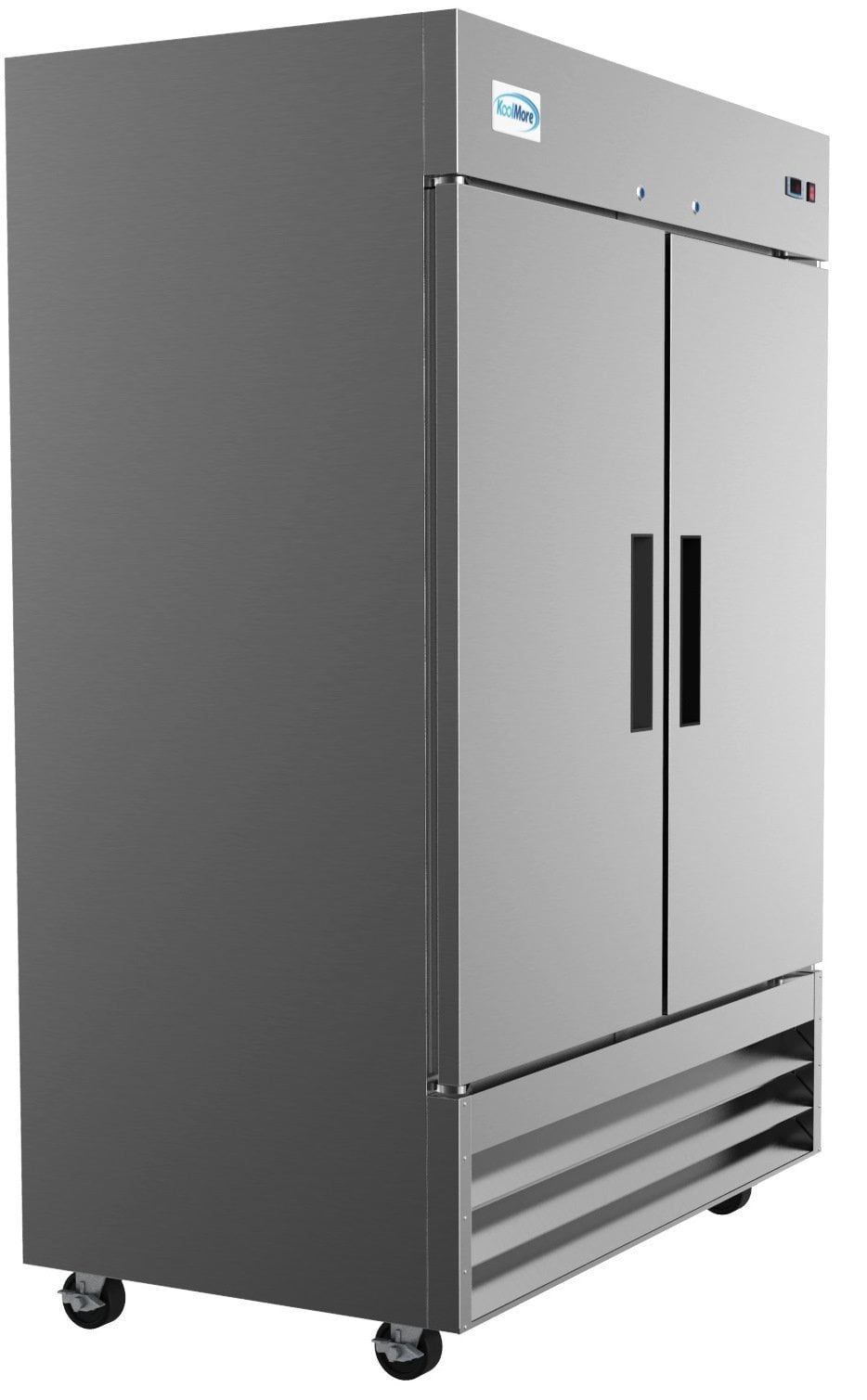 Koolmore 54" 2 Door Stainless Steel Upright Reach-in Freezer in Silver ...