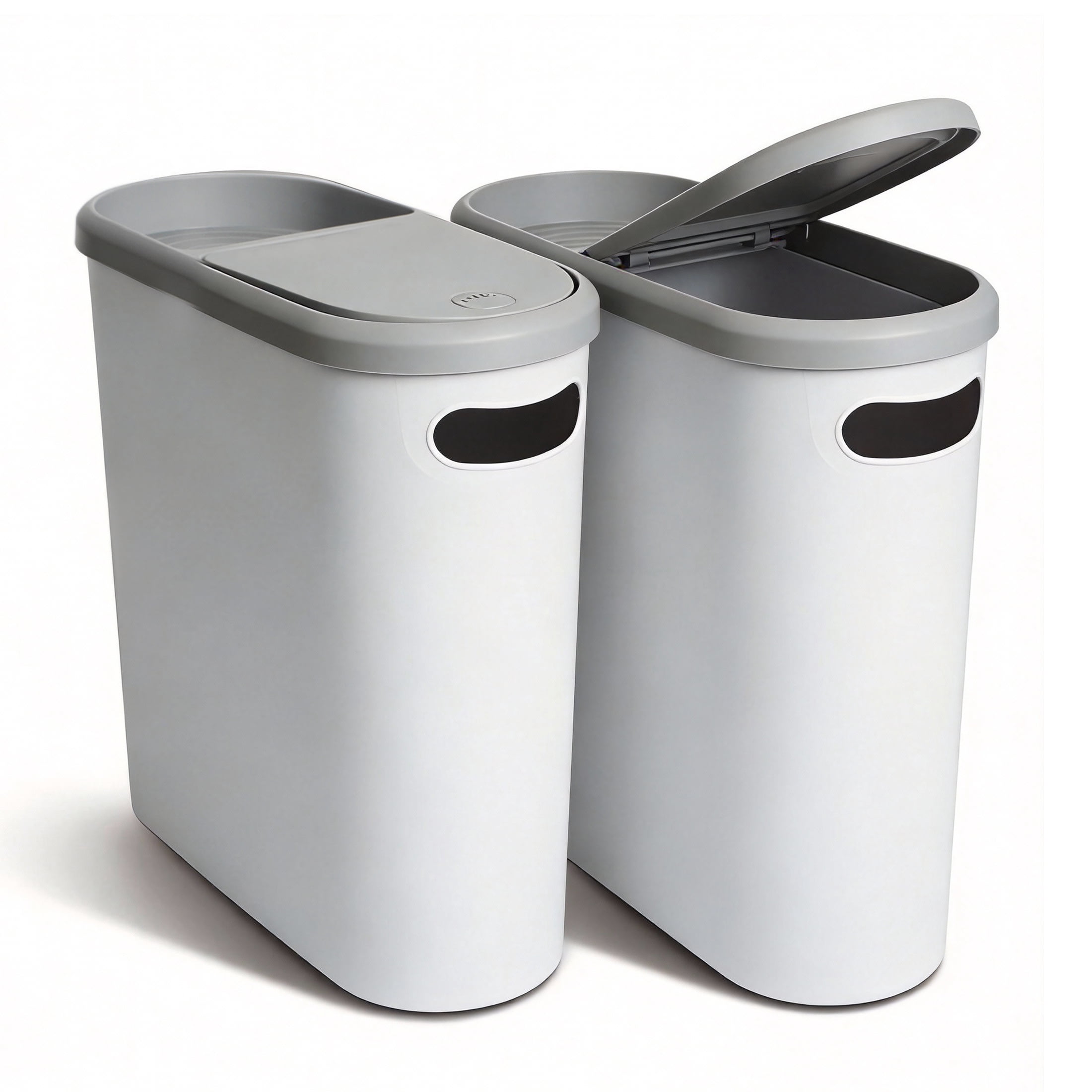 Koomade 2 Packs Bathroom Trash Can, 2.6 Gallon 10 Liters Small Plastic ...