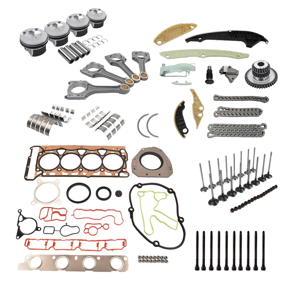 Koomaha Engine Overhaul Rebuild Kit for Audi VW 2.0T A4 Q5 Jetta GTI ...