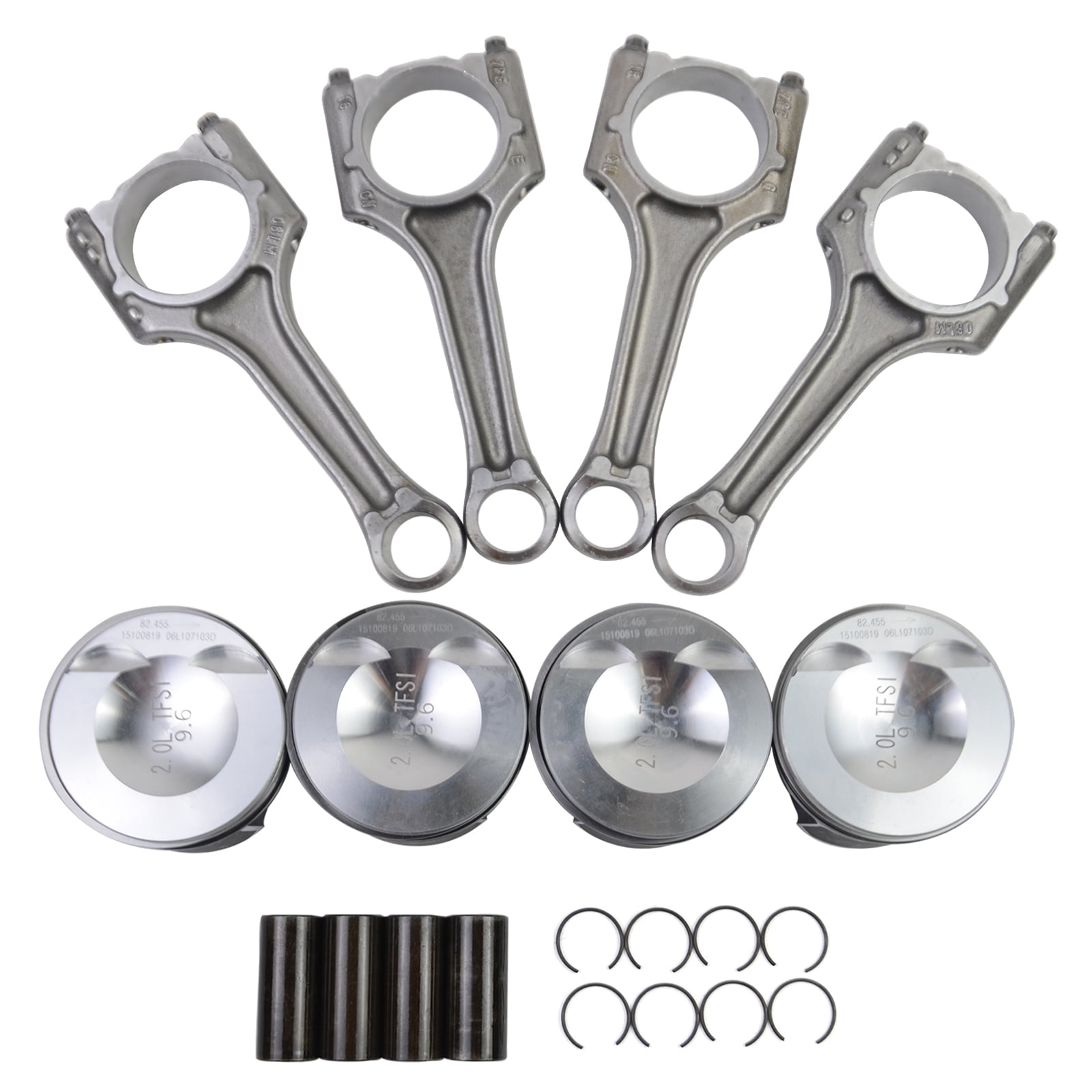 Koomaha Pistons 23mm & Con Rods Set for Audi A3 A4 A5 A6 Q5 VW Passat ...