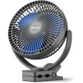 Koonie 10000mAh Rechargeable Portable 8-Inch Clip-on Fan USB Car Fan 4 ...