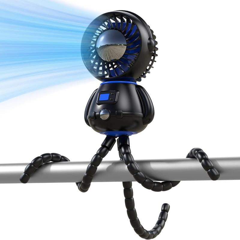 Koonie Portable Stroller Fan - Baby-Safe Clip with Tripod, 3 Speeds & 270° Rotation ...