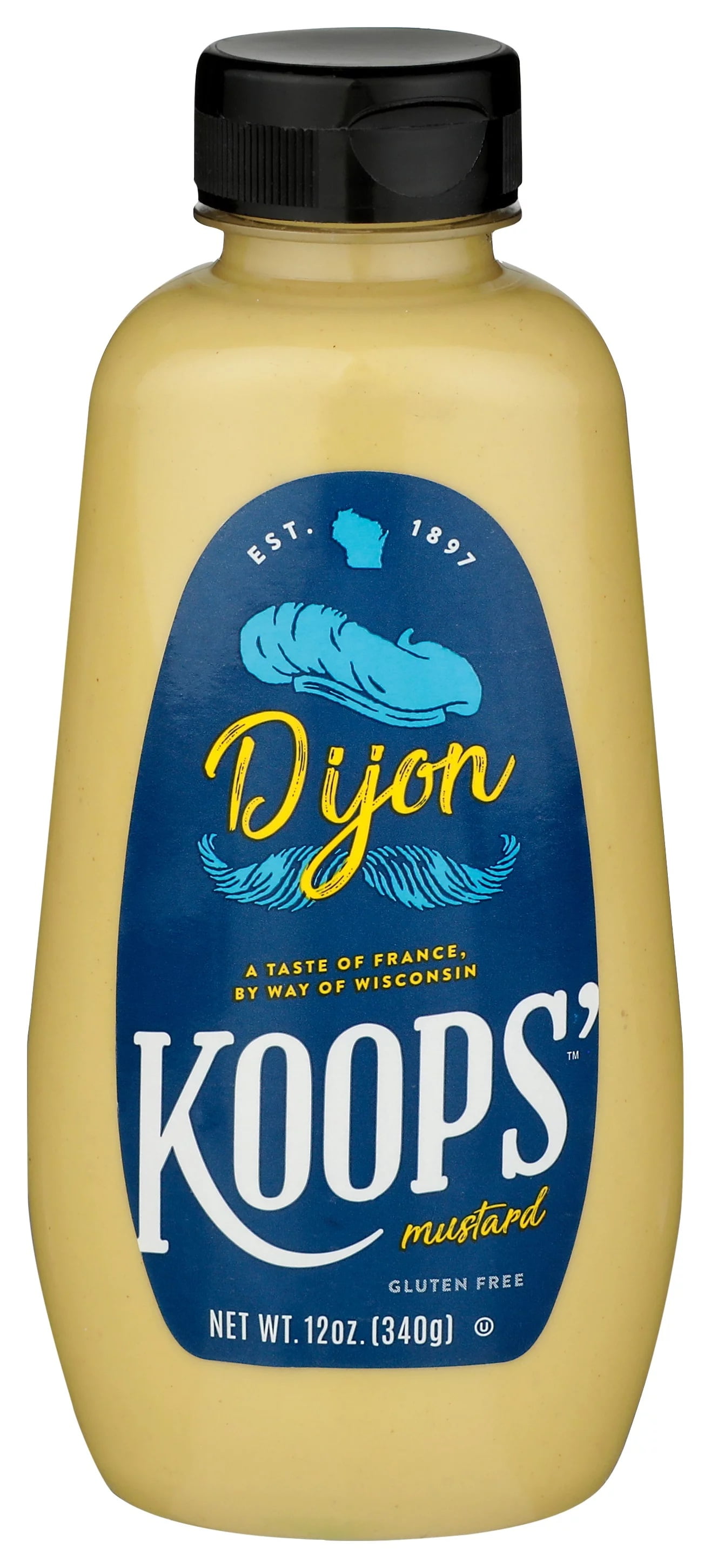 Koops Mustard Dijon Mustard 12 oz Smooth Condiment for Sandwiches ...