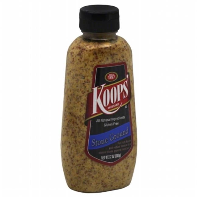 Koops' Mustard, Stone Ground Mustard, 12 oz - Walmart.com