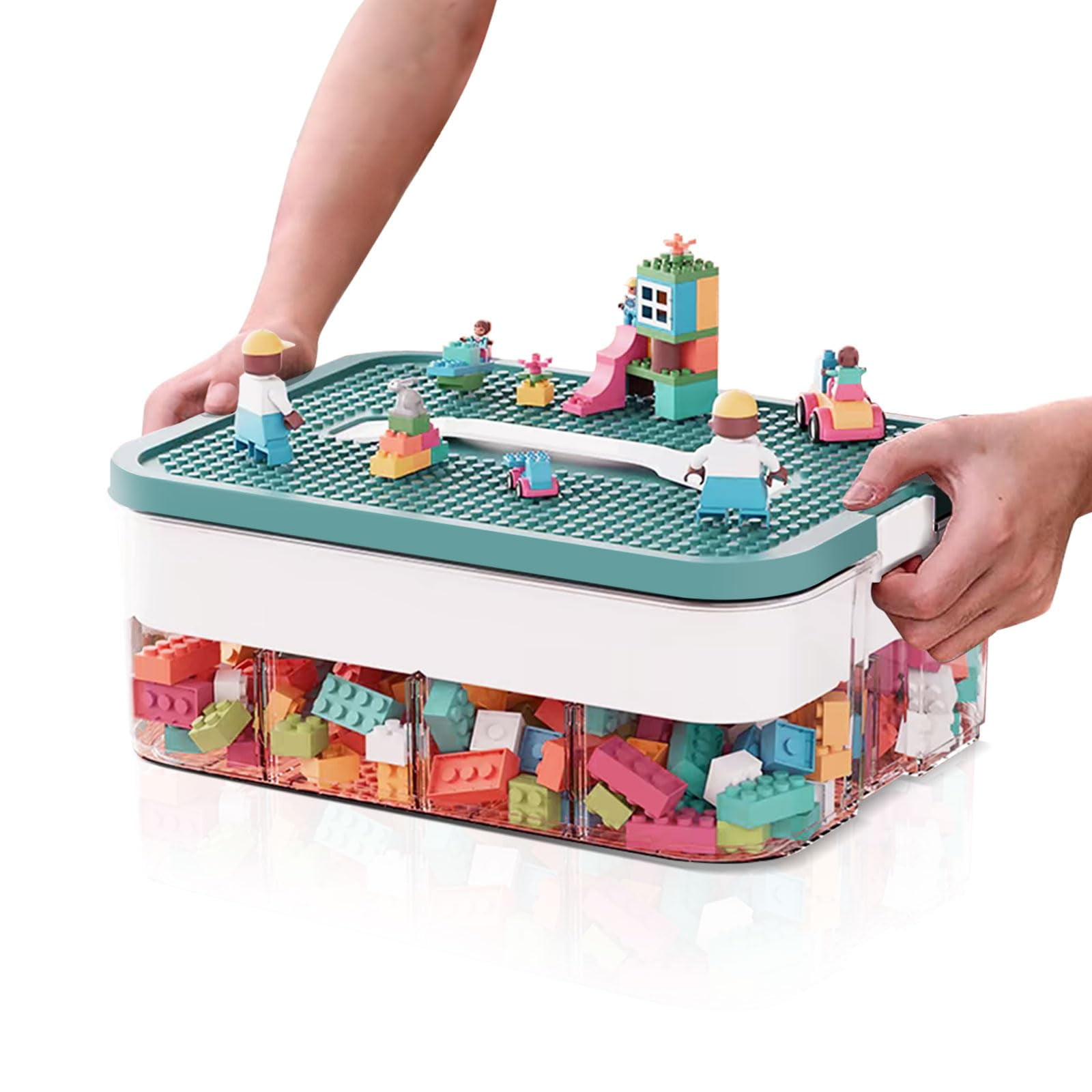 Koorabbee Plastic Toy Storage Organizer for Lego Box, Stackable Toy ...