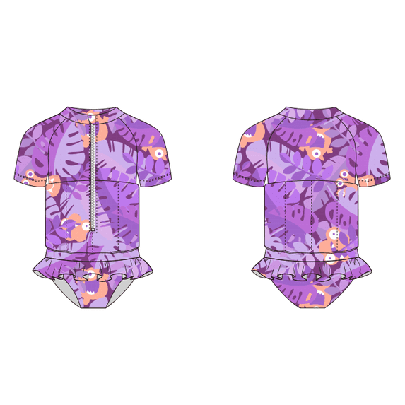 Koorium Toddler Floaties, One Piece Swimsuit with Bulit-in Floatation ...