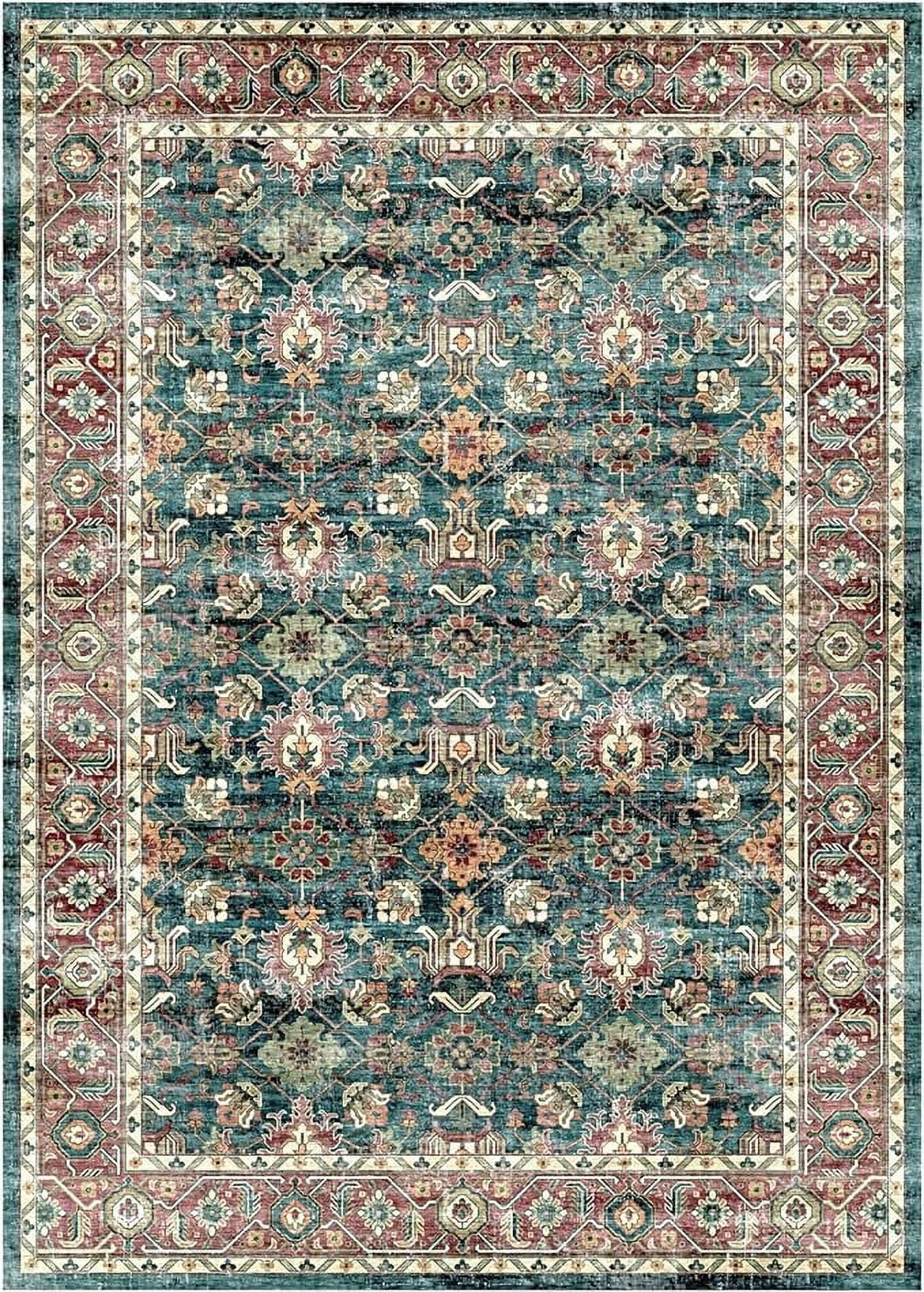 Koorlian Large Turquoisel Area Rug, 6' x 9' Soft Large Bedroom Rugs ...