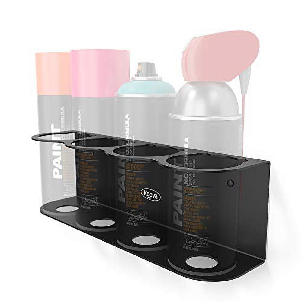 Koova 4 Aerosol Spray Can Holder Wall Mount Storage Rack Paint ...
