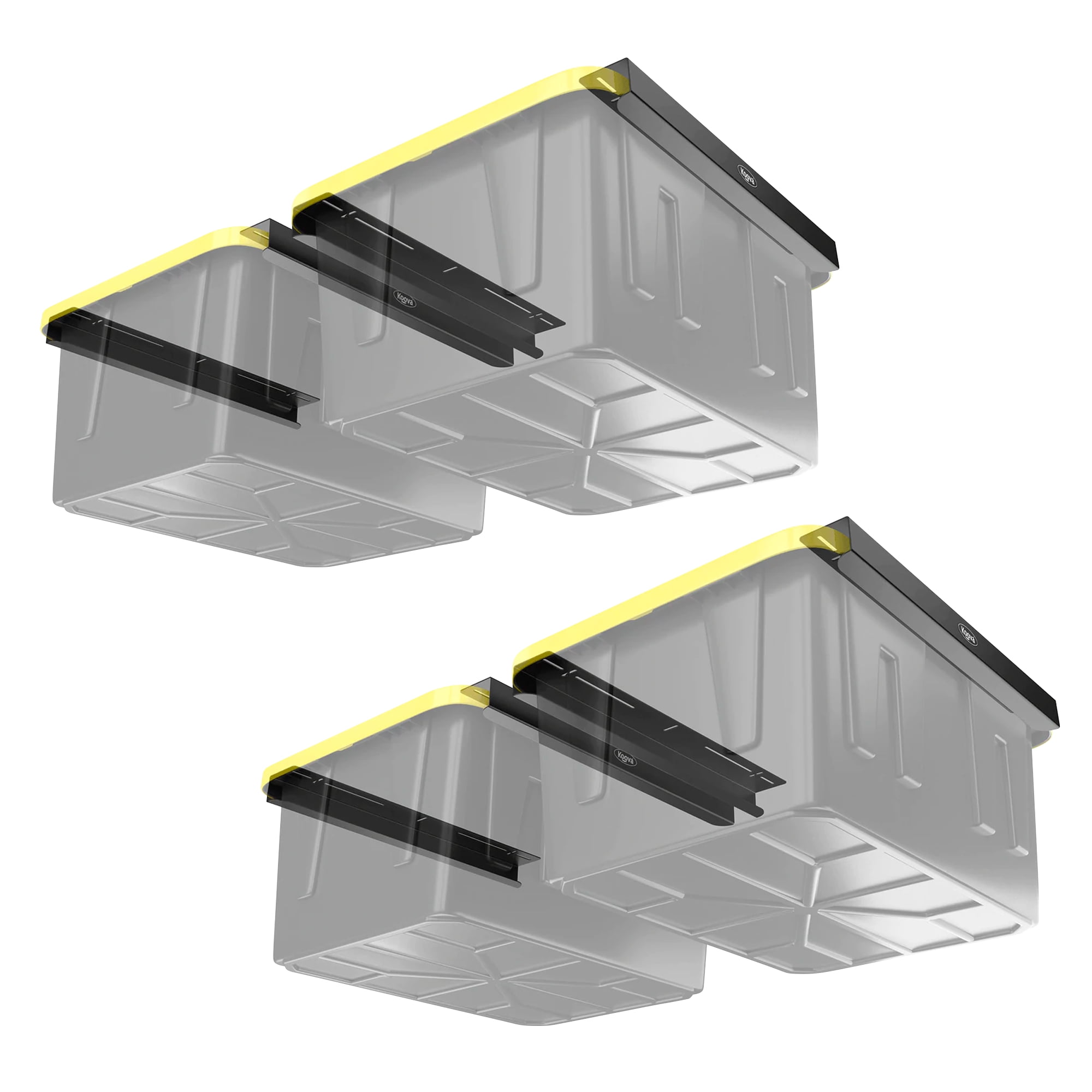 Koova Overhead Bin Rack for Four Bins | Overhead Garage Storage Rack to ...