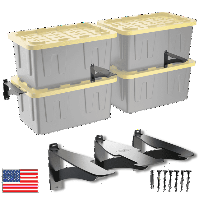 Koova Wall Mount Garage Tote Rack Storage System (3-Piece Set ...