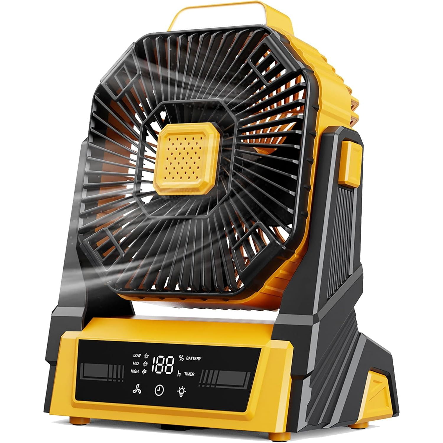 KopBeau Portable Camping Fan with Lights, 20000mAh Rechargeable Battery ...