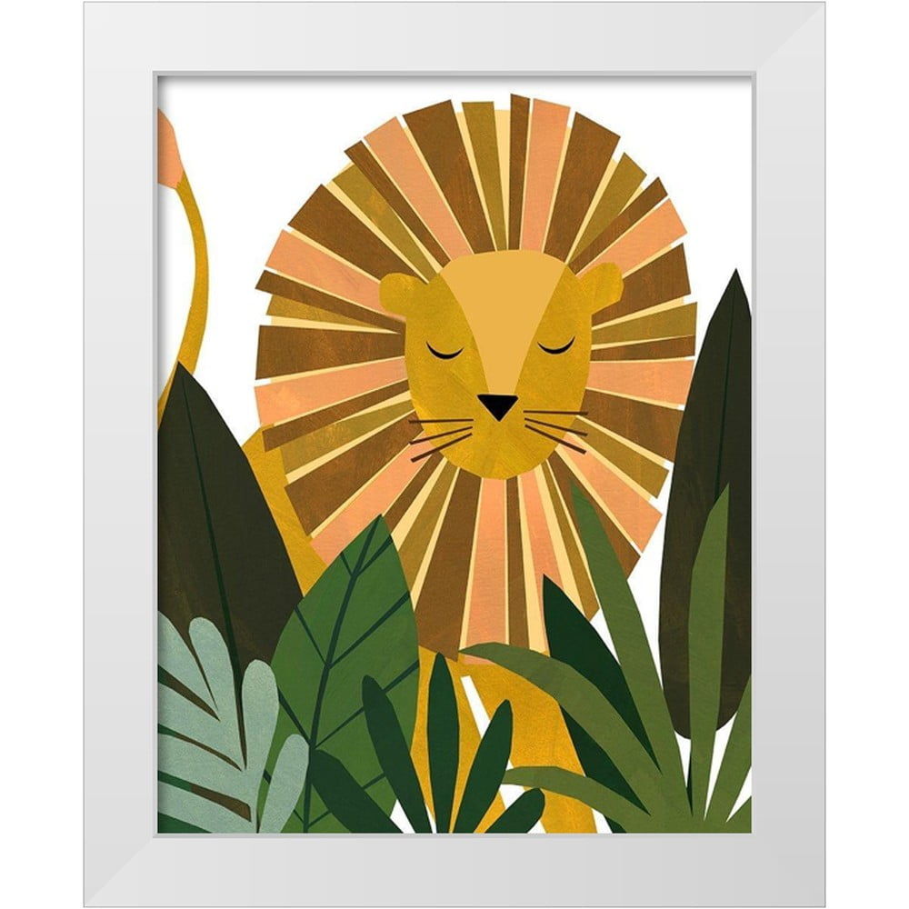 Kopcik, Emily 15x18 White Modern Wood Framed Museum Art Print Titled - Liam The Lion - Walmart.com
