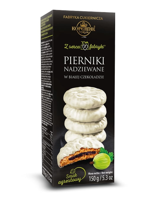 Kopernik gingerbread WHITE chocolate with GOOSEBERRY filling 1 box/150g ...