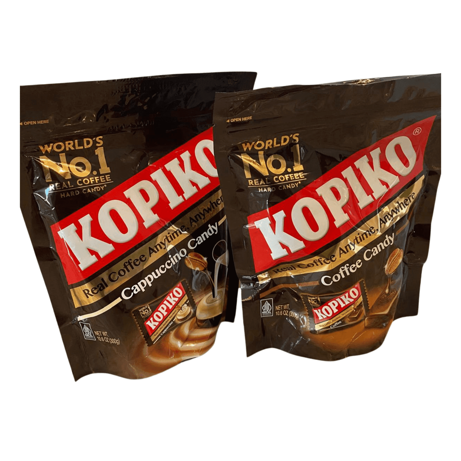 Kopiko Cappuccino and Coffee Candy 10.6 oz, 300g per Bag - Pack of 2 ...