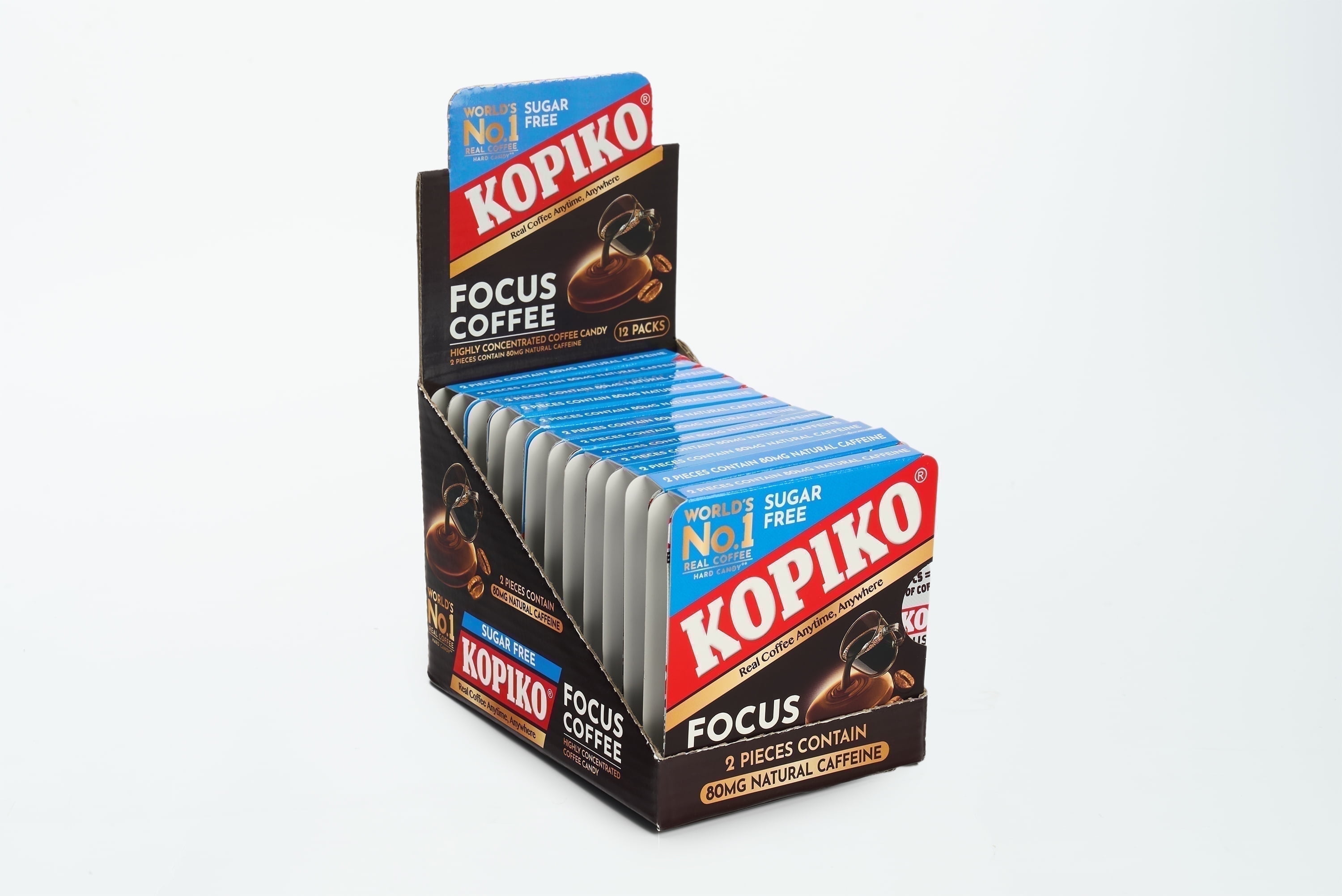 Kopiko Focus Coffee Candy – Sugar-Free, Caffeinated Hard Candy for ...
