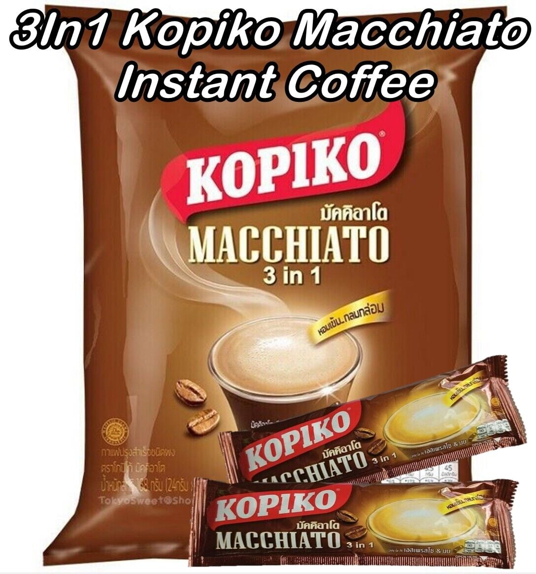 Kopiko Instant 3in1 Macchiato Coffee - 20 Packets/Bag - Walmart.com