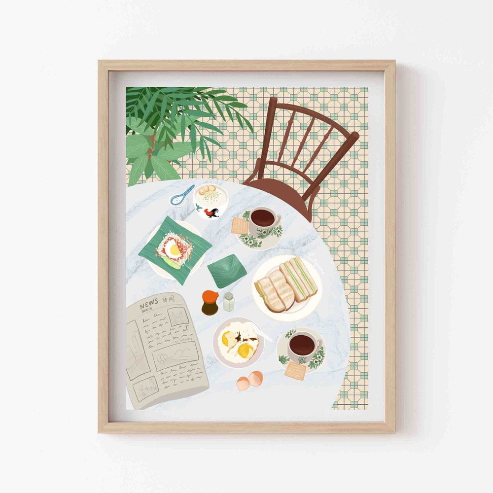 Kopitiam Coffee Shop, Asian Food Art, Classic Malaysian Breakfast ...