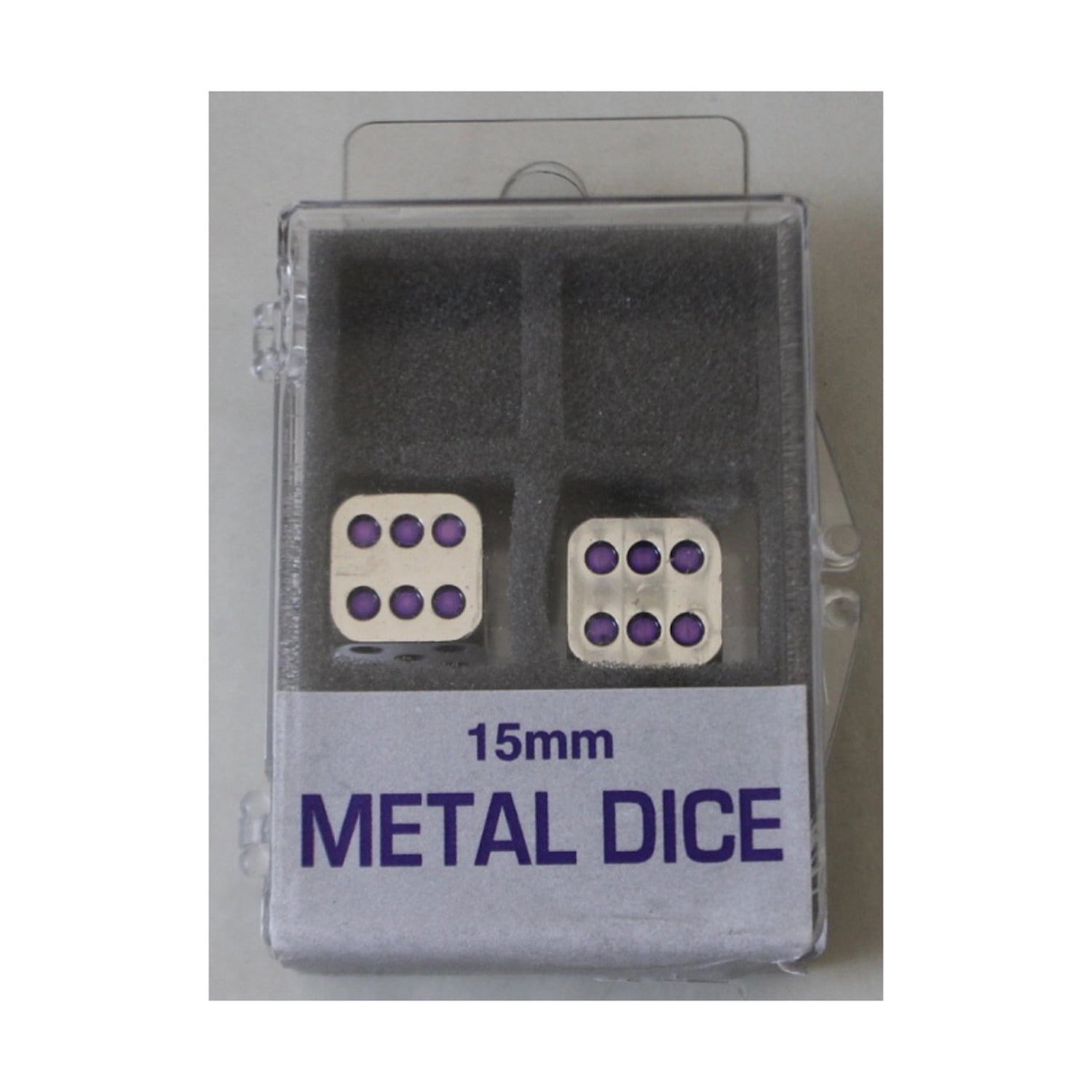 Koplow 15mm d6 Metal Dice w/Purple Pips (2) New - Walmart.com