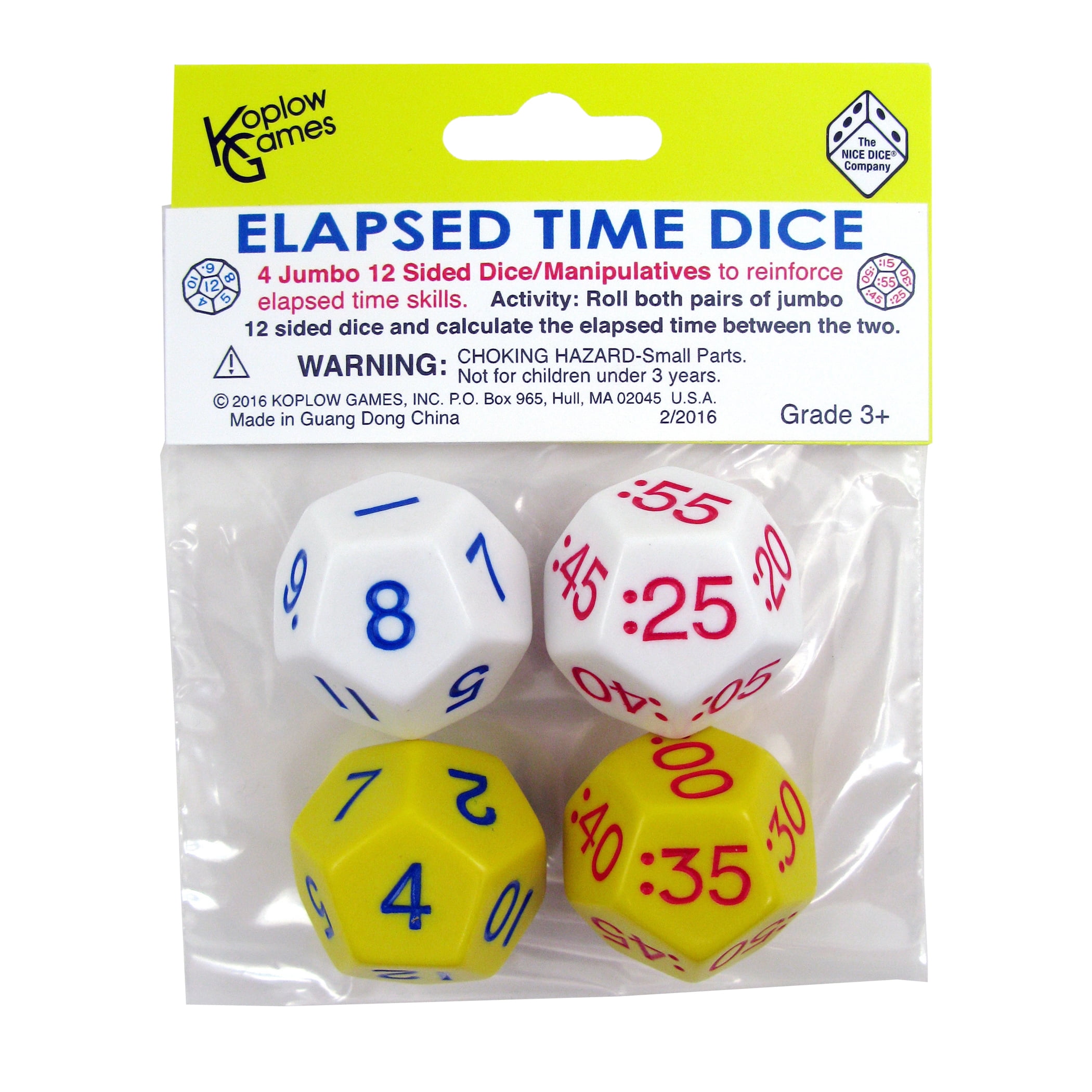 Koplow Games Elapsed Time Dice, 2 Pair - Walmart.com